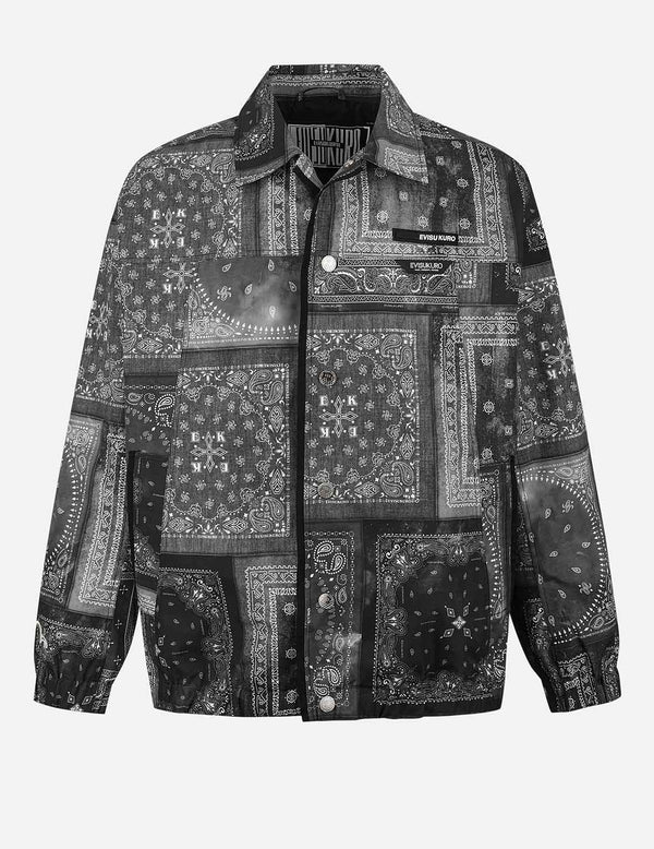 Allover Paisley Print Oversized Coach Jacket – EVISU