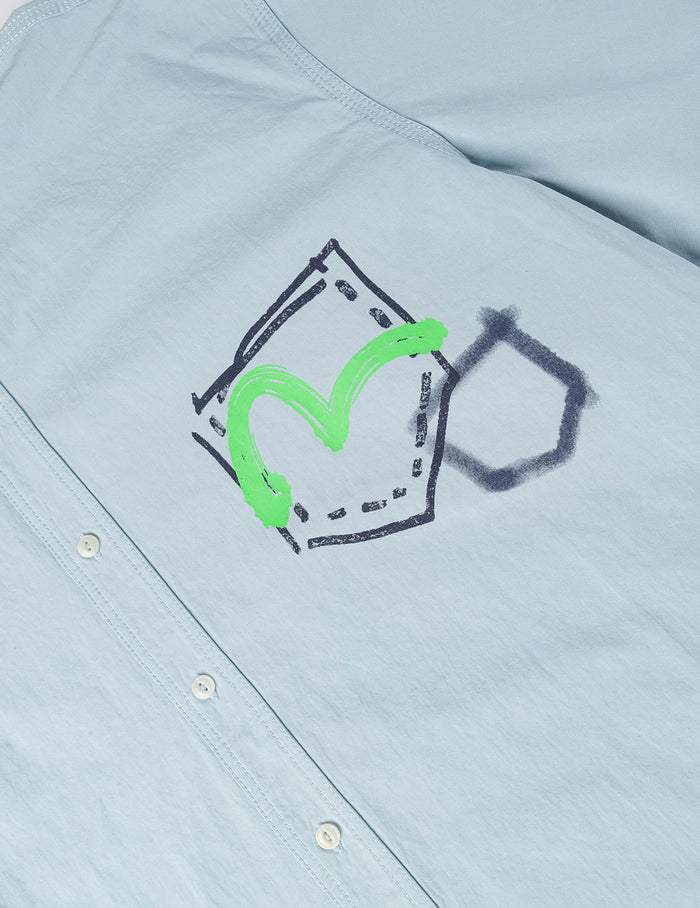 手繪印花長袖襯衫 – EVISU