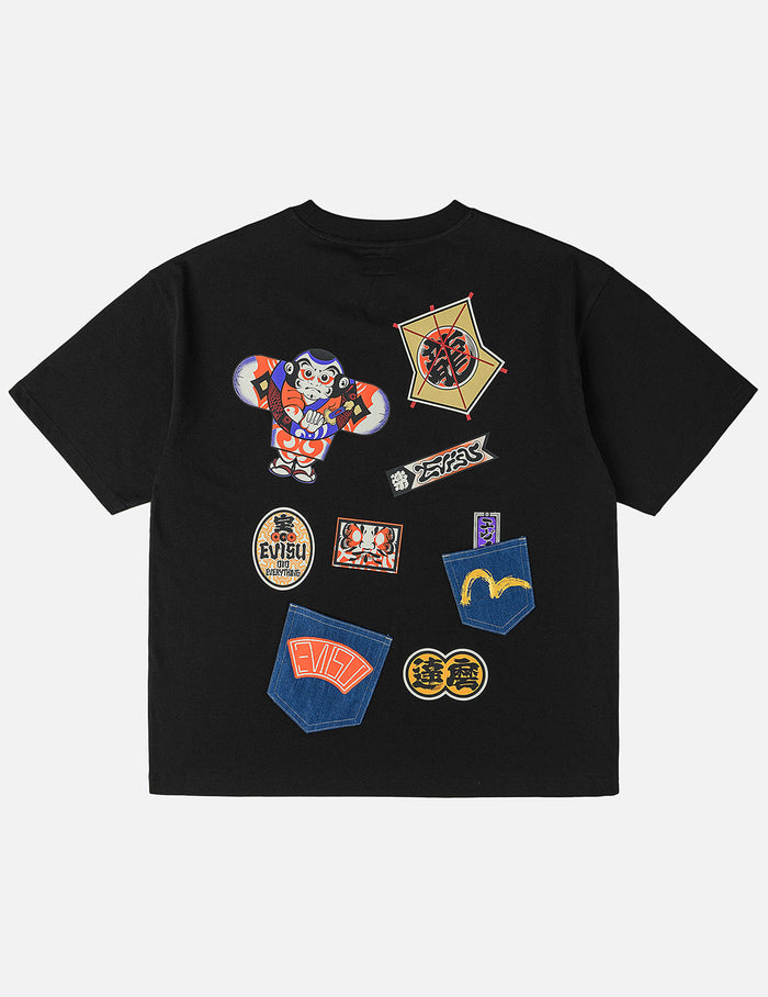 Japanese Kite Denim Patch Pocket T-shirt – EVISU